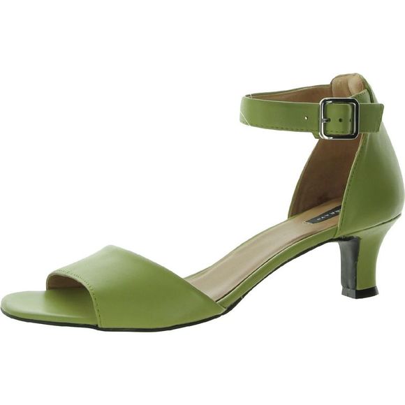 Array | Shoes | Array Womens Praise Green Leather Open Toe Ankle Strap ...